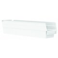 Zoro Select Stack Bin, Industrial Grade Polymer, White 30128WHITEBLANK ...