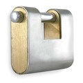 Zoro Select U-Shaped Keyed Padlock, Brass w/Steel Jacket Monoblock Body ...