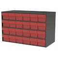 Akro-Mils Drawer Bin Cabinet with 35" W x 22" H x 17" D AD3517C68RED | Zoro