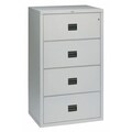 Hon 4 Drawer Fire-Resistant Lateral File Cabinet, Light gray H34.P.Q | Zoro