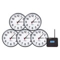 Pyramid 13-1/4" Analog Wireless Synchronized Clock Bundle, Black (WSCBA ...