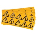 Brady Warning Label, 2 In. H, 2 In. W, PK10 60202 | Zoro