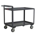 Jamco Utility Cart with Lipped Metal Shelves, Steel, Flat, 2 Shelves ...