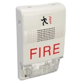 Edwards Signaling Chime Strobe, Marked Fire, White EG1F-CVM | Zoro