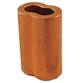 Loos Wire Rope Oval Sleeve, 1/32 In, 122 Copper SL2-1 | Zoro