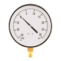 Zoro Select Compound Gauge, -30 to 0 to 30 in Hg/psi, 1/4 in MNPT, Stainless Steel, Silver ...