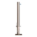 Calpipe Security Bollards Bollard, Removble, 3", Flat, Stainless Steel ...
