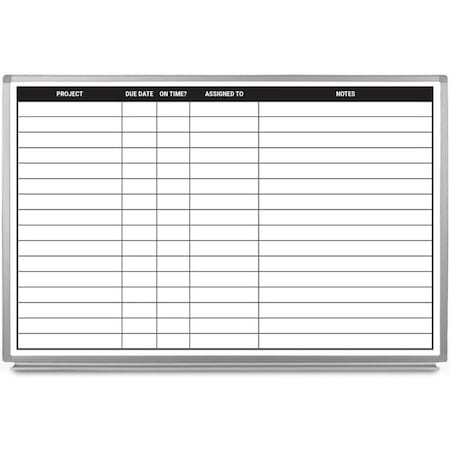 Creative Safety Supply Project Planning Dry-Erase Whiteboard, 48in x ...