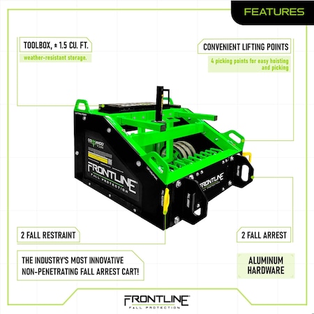 Frontline Commando Tank Non-Penetrating Fall Protection Cart CMT04 | Zoro