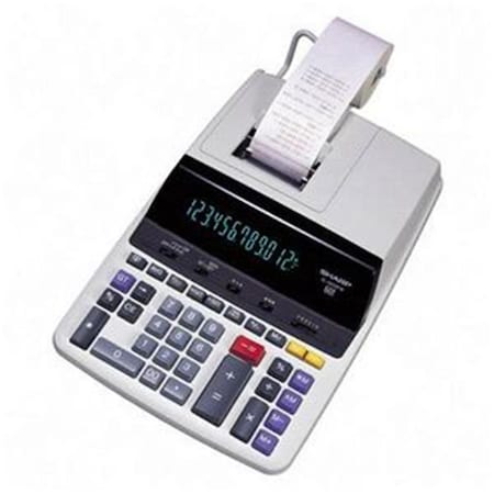Sharp 12 Digit Commercial Printing Calculator 12 Characters Fluorescent ...
