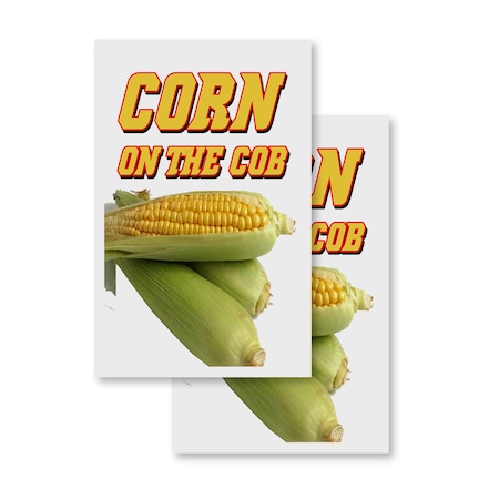 Signmission Corn On The Cob, Vinyl Decals Only 24 Inch x 36 Inch, Vinyl ...