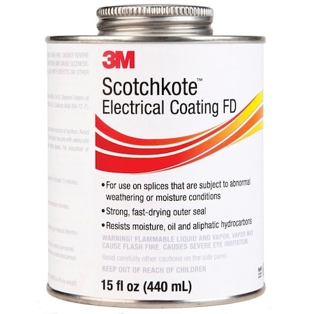 3M Scotchkote Electrical Coating, Liquid, Dark Brown, 15 floz 14853 | Zoro