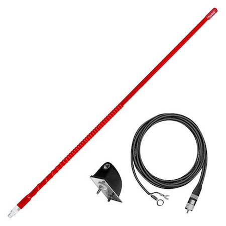 Sonic Boom 3 ft. No Ground Plane Tuneable Tip CB Radio Antenna Kit ...