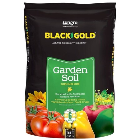 Sun Gro BLACK GOLD Garden Soil, 1 cu-ft Bag 1411603.CFL001 | Zoro