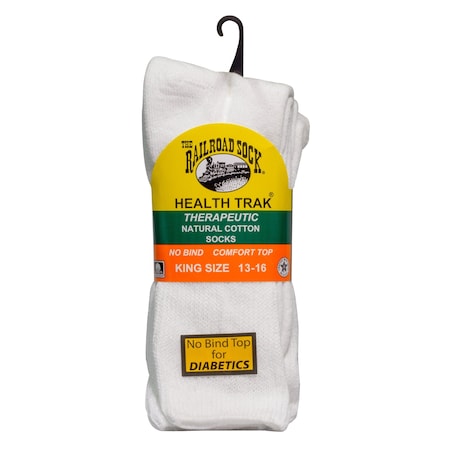 Railroad Sock King Size HealthTrak Therapeutic Crew Socks, Size 12-15 M ...