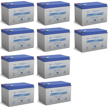 Power-Sonic PS-12120F2 12V 12Ah AGM Battery, 10PK PS-12120 F2 | Zoro