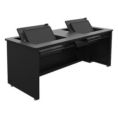 Versadesk Computer Desk, 30 in D X 29 in H, 60 in W X RSD6030-BB | Zoro