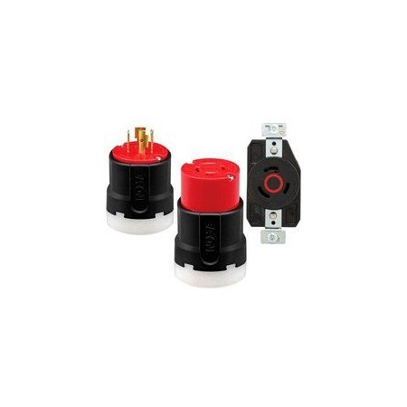 Eaton Flanged Locking Inlet, L19-30P, 30 A, 277/480V AC, Three Phase, 4 ...