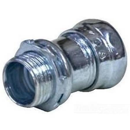 Topaz Electric EMT Connector, Compression, Steel, Zinc Plated 655S | Zoro