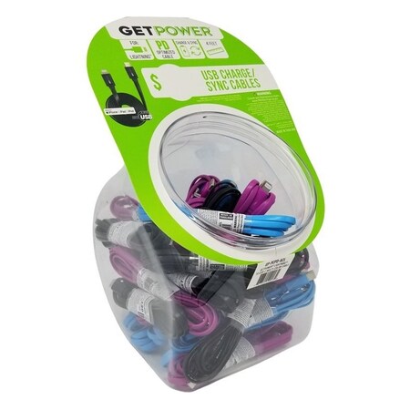 Get Power CHRG CBL USB C - APPLE LTN 4FT, 30PK CWP-USBBOWLPDAL | Zoro