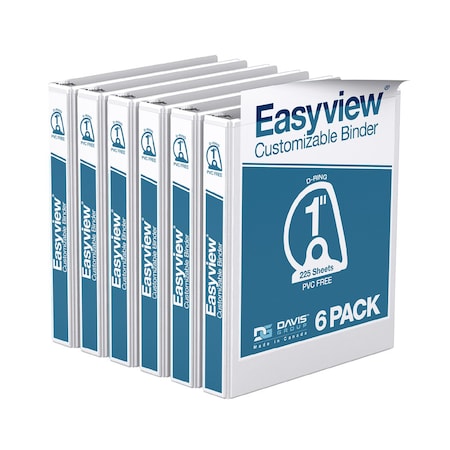 Davis Group Easyview Premium, Angle D Ring, Customizable, View Binder ...