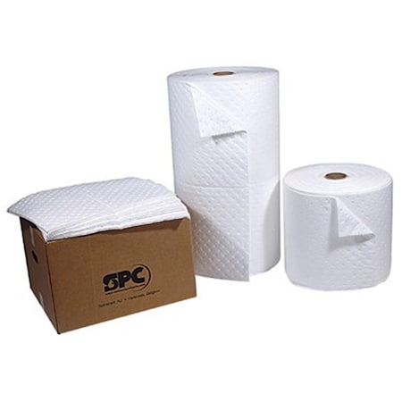 Spc Sorbent Pad, 15 in x 19 in, Oil, White 655-SXT100 | Zoro