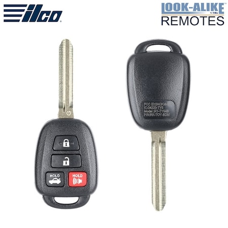 Kaba Ilco Toyota 4-Button Remote Head Key RHK-TOY-4BG | Zoro