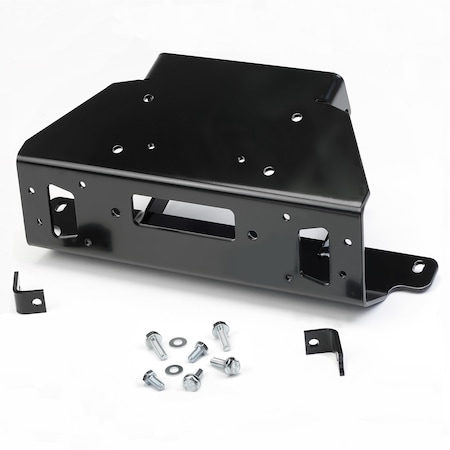 Warn Winch Mount For WARN AXON Winches; Powder Coated; Black; Steel ...