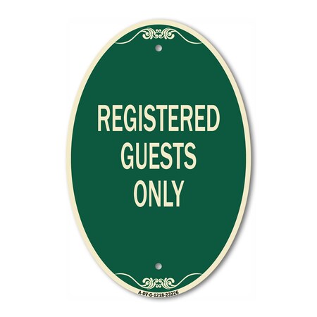 Signmission Registered Guests Only, 12 Inch X 18 Inch Architectural ...