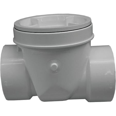 Genova CANPLAS Backwater Valve, 3 in Connection, Hub, PVC 223283W | Zoro