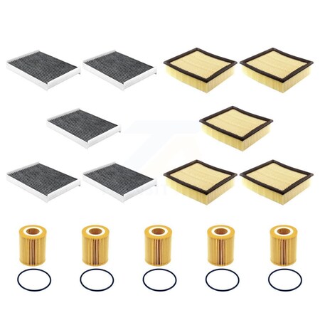 Pur 5x Air + 5x Cabin + 5x Engine Cartridge Oil Filter 15 Total Kit For ...