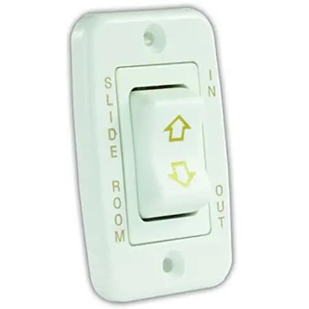 Jr Products Low Profile Single Slide-out Switch, White JRP12345 | Zoro