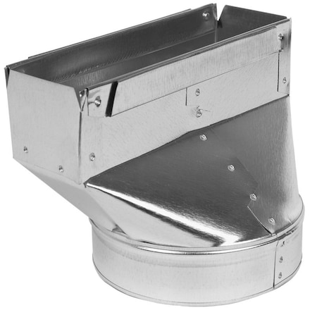 Imperial Wall Register Boot, 3 in L, 10 in W, Galvanized GV2450 | Zoro