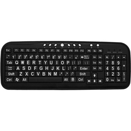 Ergoguys Datacal Ezsee Low Vision Usb Large White Print/Black Keys ...