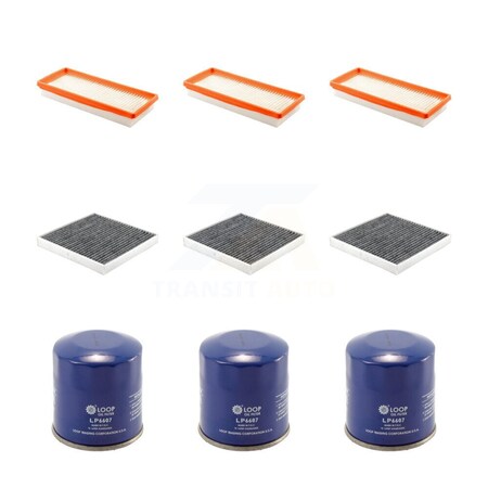 Pur 3x Air + 3x Cabin + 3x Engine Oil Filter 9 Total Kit For Smart ...