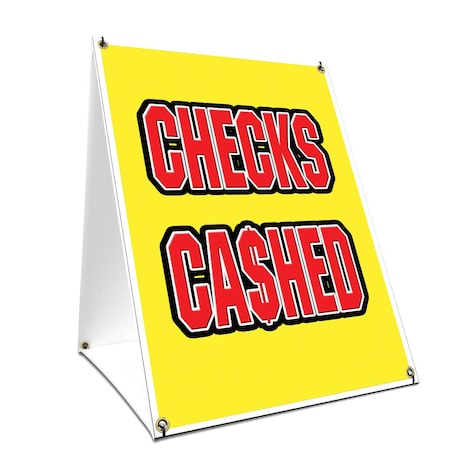 Signmission Checks Cashed, 24 Inch x 18 Inch A-frame Yard Sign, Plastic ...
