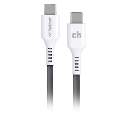 Cellhelmet Type C to Type C Round Cable 6ft, Gray CABLE-C-C-6-R-G | Zoro
