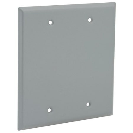 Hubbell Cover, 4-1/2 in L, 4-1/2 in W, Aluminum, Gray, Powder-Coated ...
