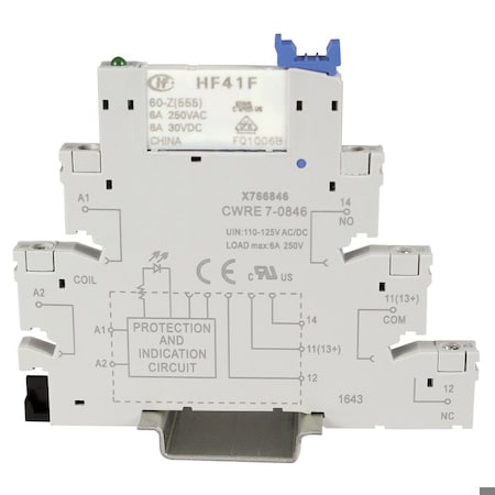 Automation Systems Interconnect Terminal Block Relay, Pluggable SPDT 12Vac/dc Relay, 250Vac ...
