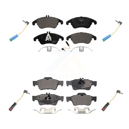 Tec Front Rear Ceramic Disc Brake Pads And Extra Wear Sensors Kit For ...