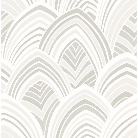 A-Street Prints Cabarita White Art Deco Flocked Leaves Wallpaper 2969 ...