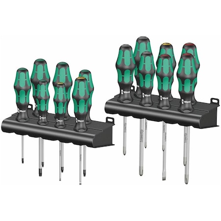Wera Kraftform Screwdriver Set with Racks, 16 Piece 5105630001 | Zoro