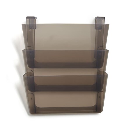 Tru Red Unbreakable 3-Pocket Plastic Letter Wall File, Smoke TR55346 | Zoro