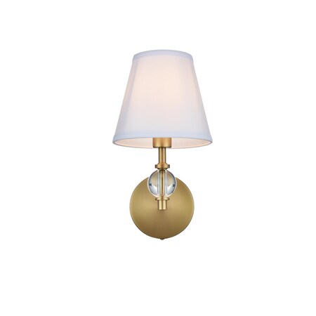 Living District Bethany 7 Inch Wall Sconce In Satin Gold LD7021W6SG | Zoro
