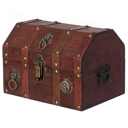 Vintiquewise Handmade Pirate Treasure Chest with Lockable Latch ...