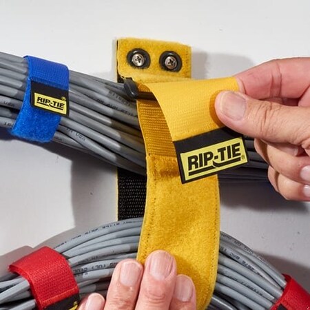 Rip-Tie Cable Tie Strap, 16 in L, 4 in Max Bundle Dia., Black, Nylon ...