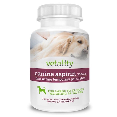 Fancy Feline 300mg Vetality Canine Aspirin Chewable Tables, 120 Tablets ...
