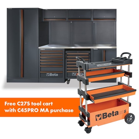 Beta Grey, Steel, 19.49 in W x 78.74 in D x 116.34 in H C45PROXMA/C27S ...