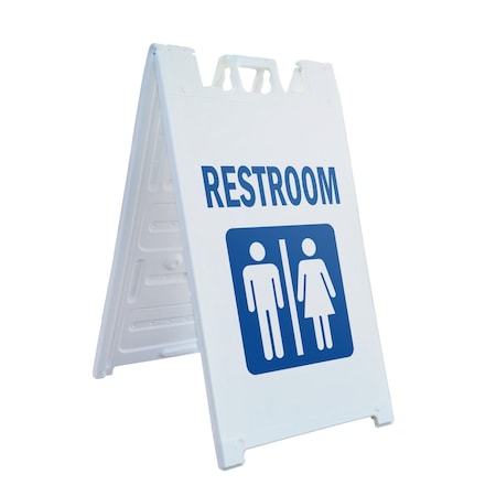 Signmission Restroom, A-Frame & 2 Decals Installed, Heavy-Duty Plastic ...