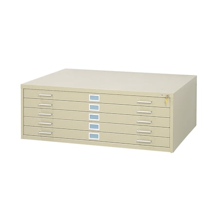 Safco Flat File Cabinet, Tropic Sand, 5 Drawers 4996TSR | Zoro
